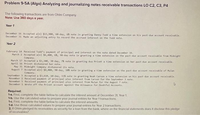Solved The following transactions are from Ohim Company | Chegg.com