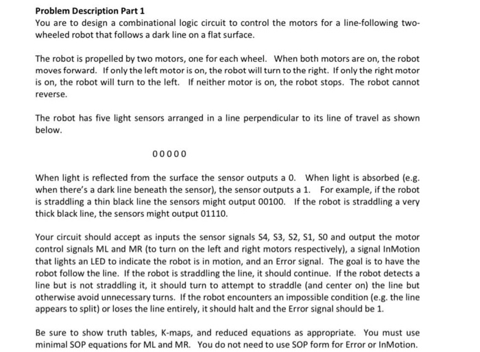 Solved Problem Description Part 1 You are to design a | Chegg.com
