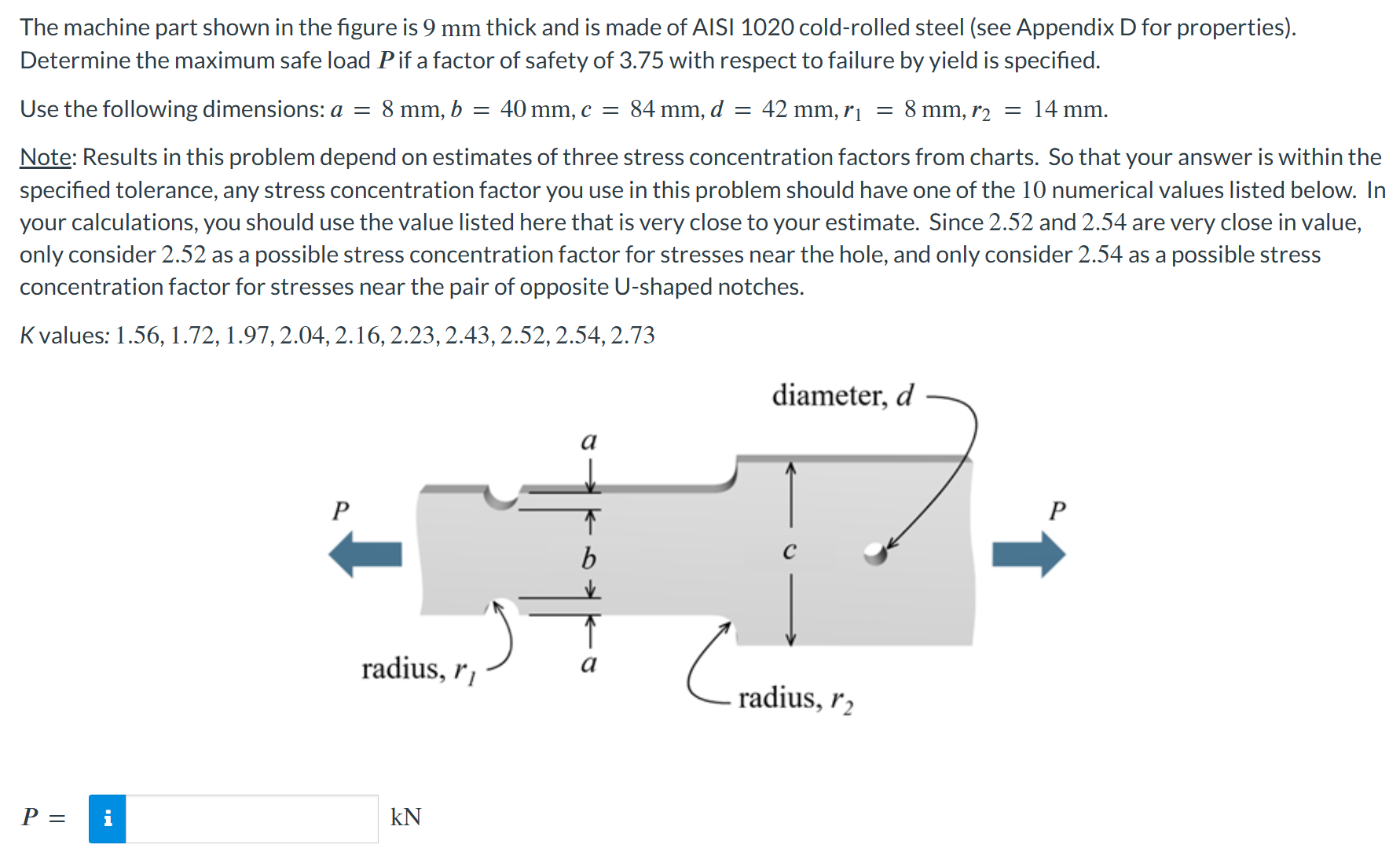 Solved The machine part shown in the figure is 9 ﻿mm thick | Chegg.com