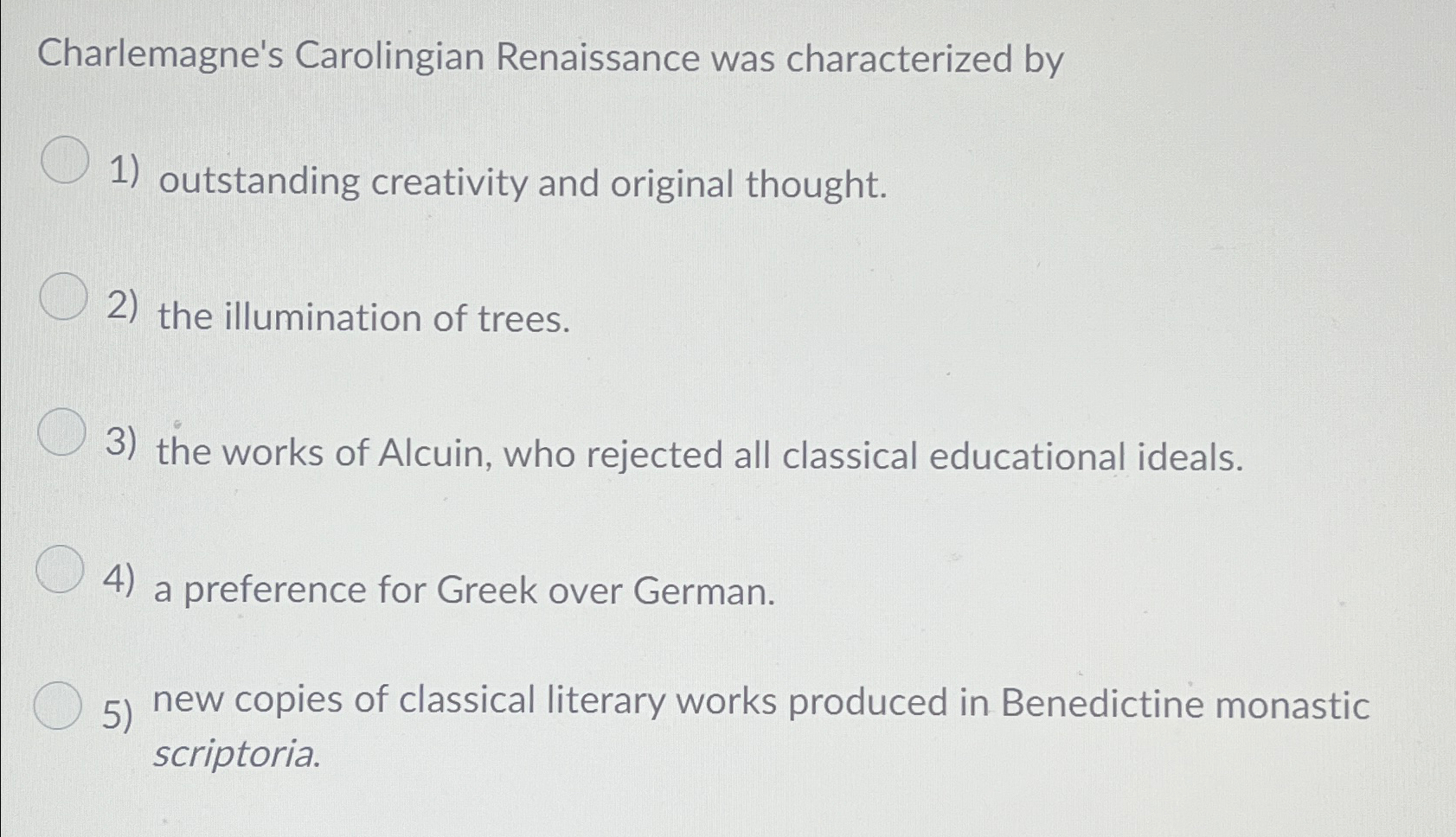 Solved Charlemagne's Carolingian Renaissance was | Chegg.com