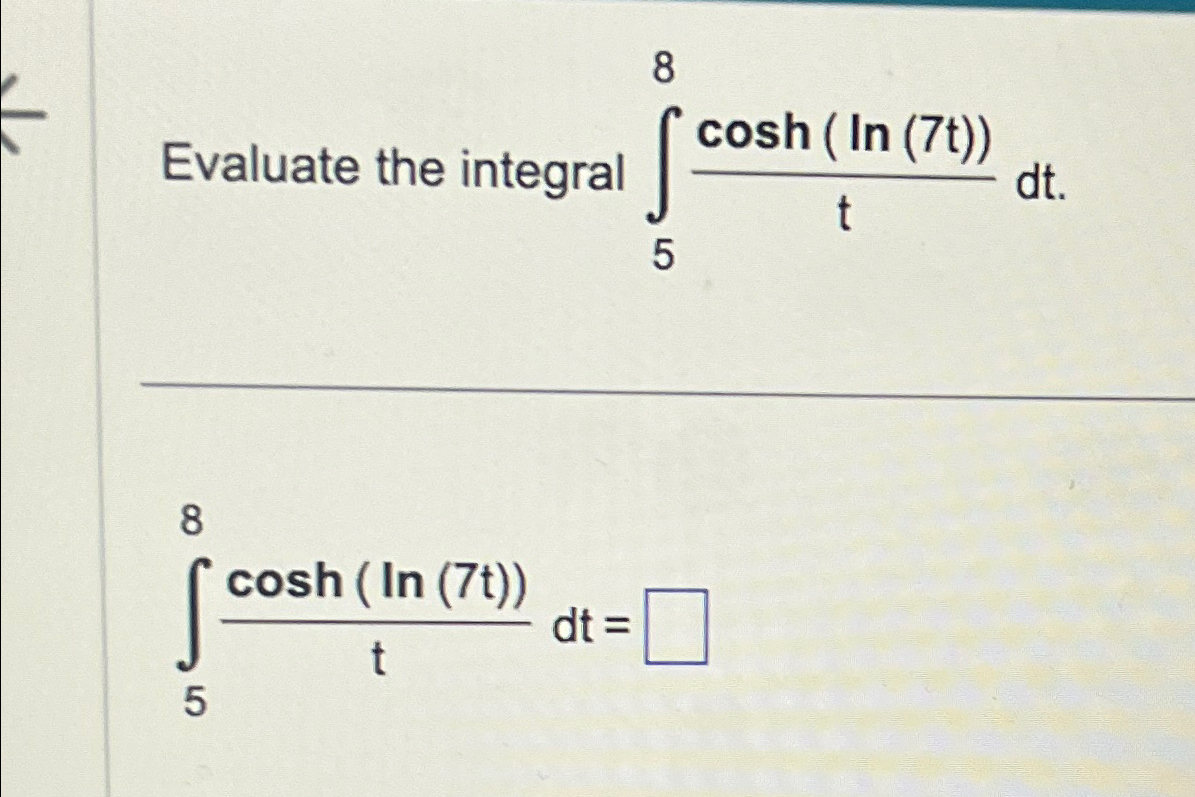 Solved Evaluate the integral | Chegg.com