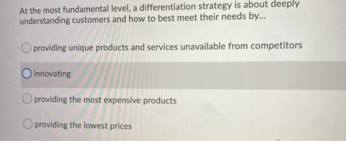Solved At the most fundamental level, a differentiation | Chegg.com