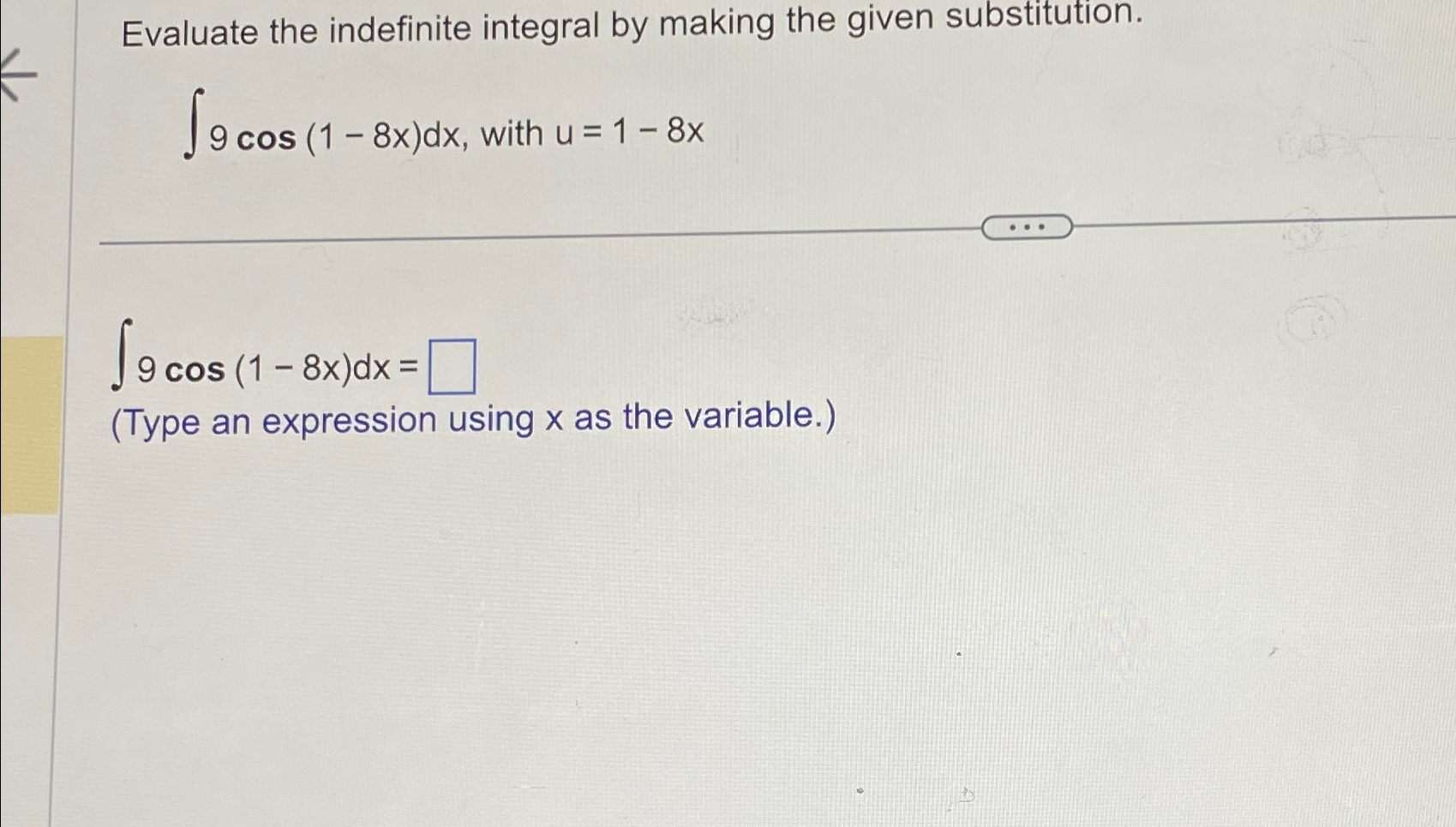 Solved Evaluate the indefinite integral by making the given | Chegg.com