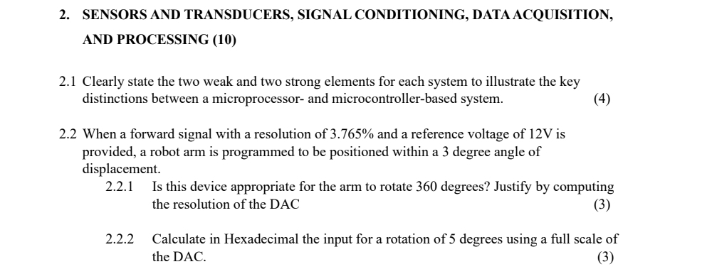 Solved SENSORS AND TRANSDUCERS, SIGNAL CONDITIONING, DATA | Chegg.com