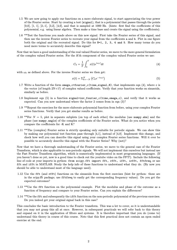 Solved 1.5 ﻿We are now going to apply our functions on a | Chegg.com