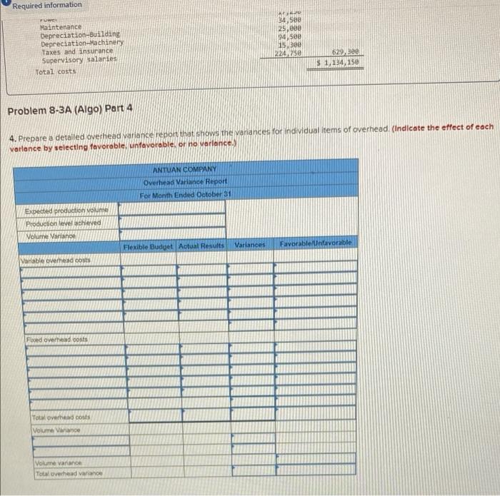 Solved Required Information Problem 8-3A (Algo) Flexible | Chegg.com