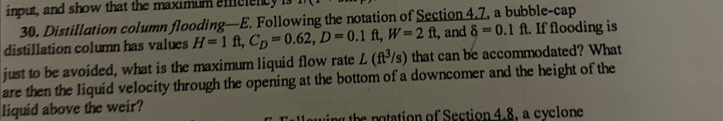 Solved Distillation column flooding -E. ﻿Following the | Chegg.com