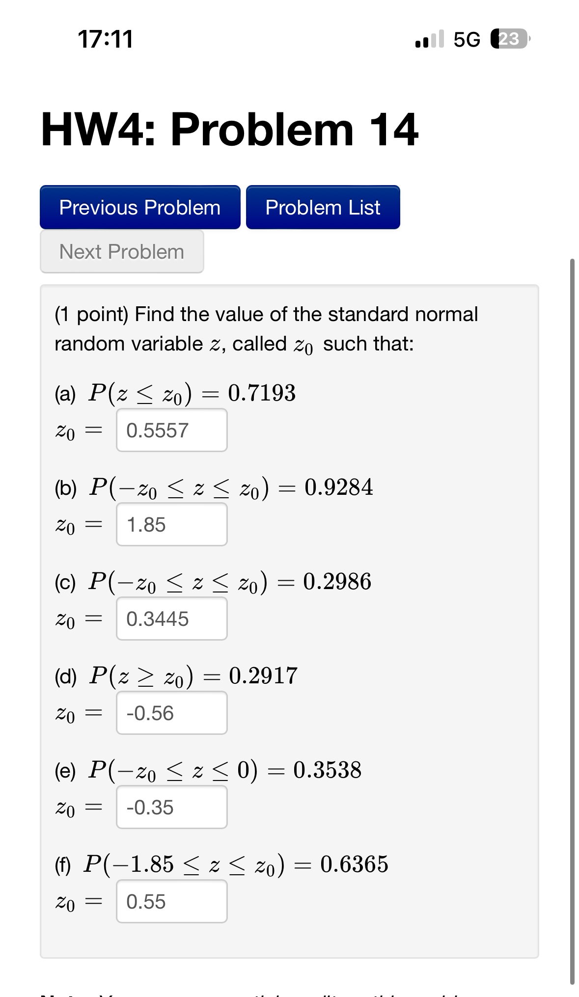 Solved 17:115GHW4: Problem 14Next Problem(1 ﻿point) ﻿Find | Chegg.com