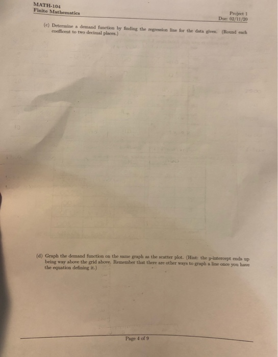 Solved hello, I am needing some help solving problems C and | Chegg.com