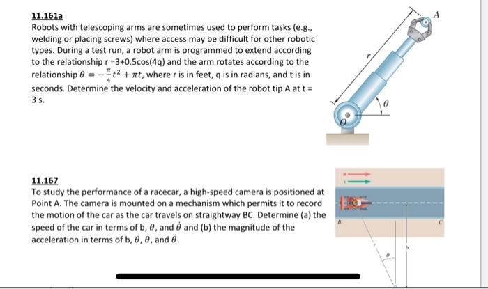 Solved 11.161a Robots with telescoping arms are sometimes | Chegg.com