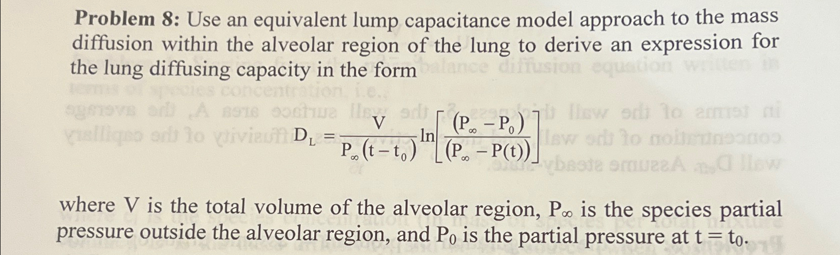 Solved Problem 8: Use an equivalent lump capacitance model | Chegg.com
