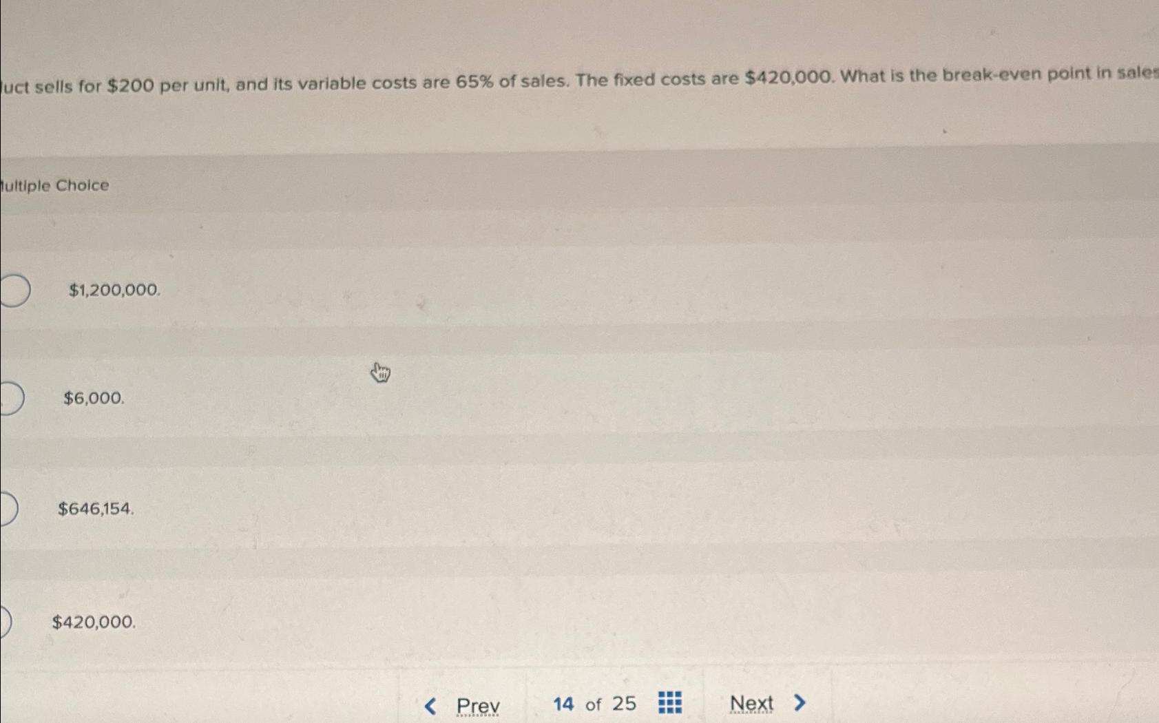 Solved uct sells for $200 per unit, and its variable costs | Chegg.com