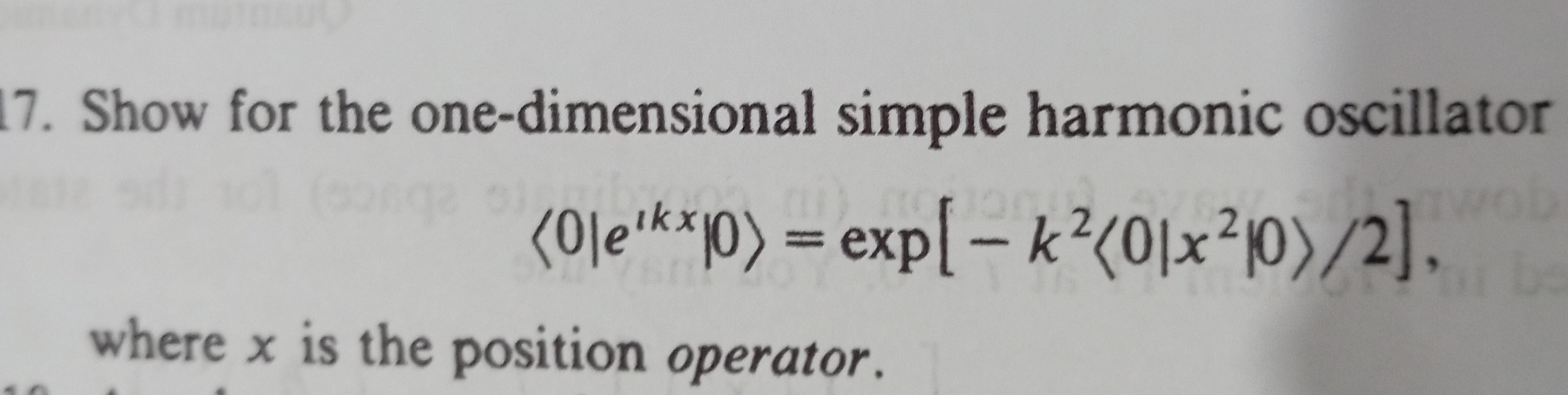 Solved Show for the one-dimensional simple harmonic | Chegg.com
