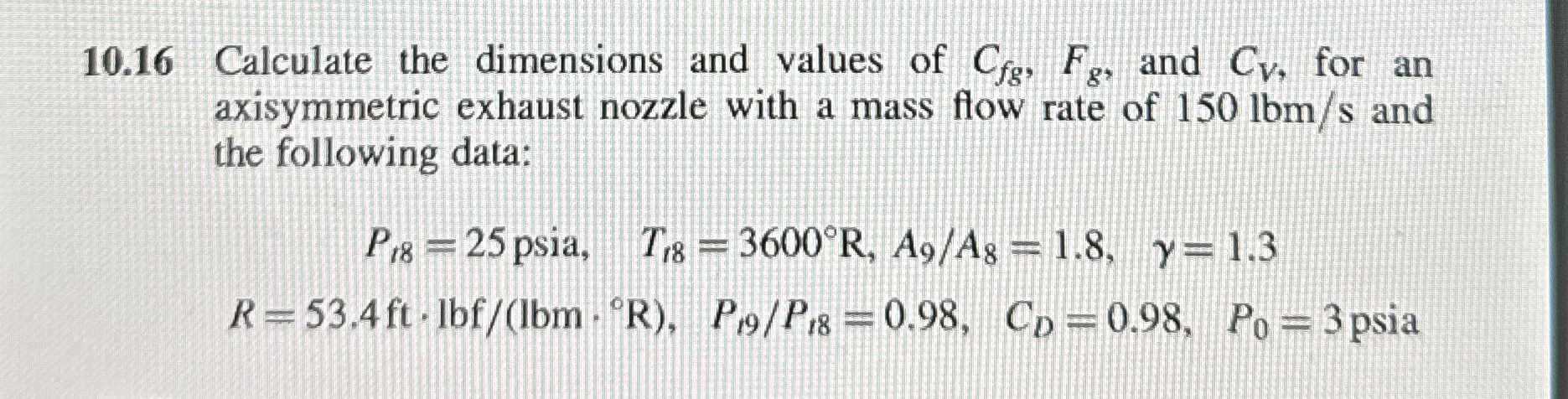 Solved 10.16 ﻿Calculate the dimensions and values of Cfg,Fg, | Chegg.com