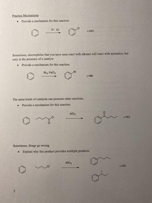Solved Week 13 - Electrophilic Aromatic Substitution | Chegg.com