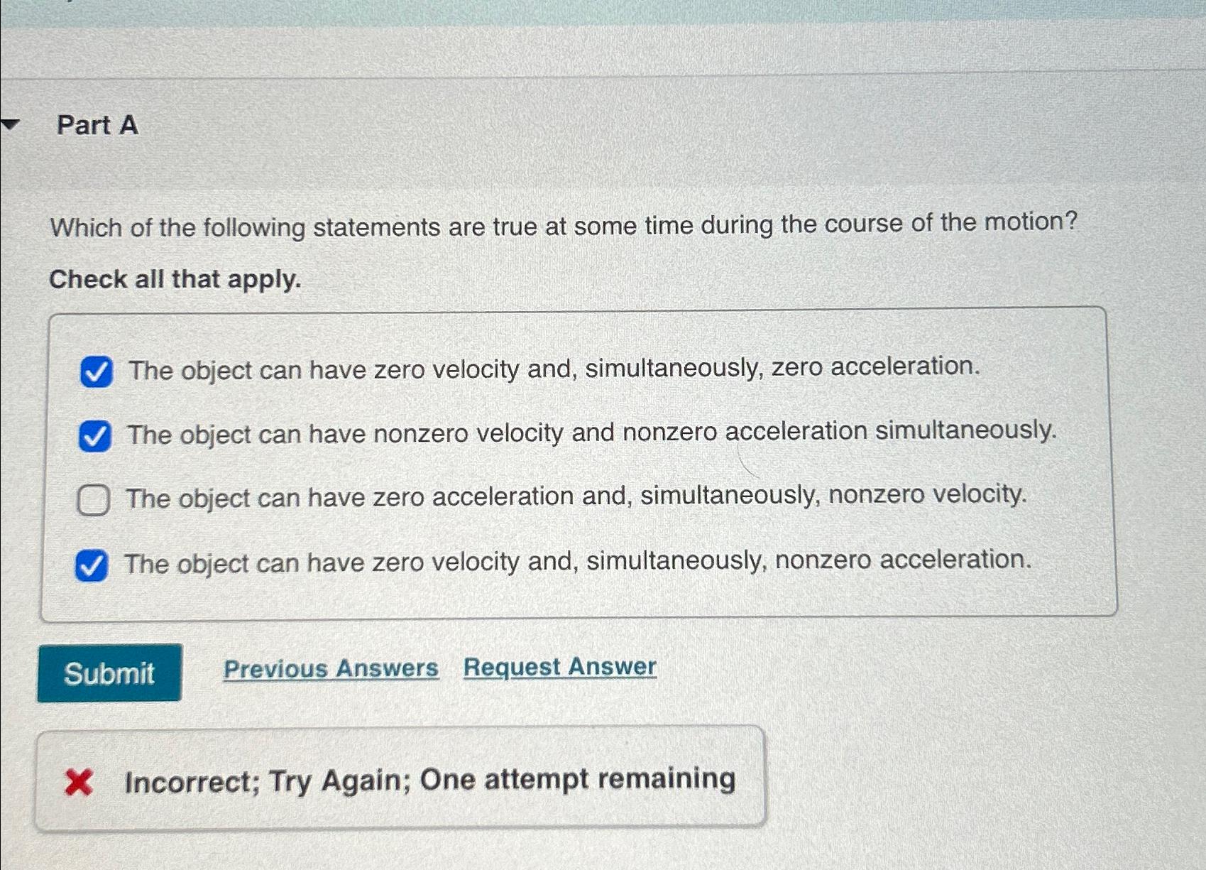 Solved Part AWhich of the following statements are true at | Chegg.com
