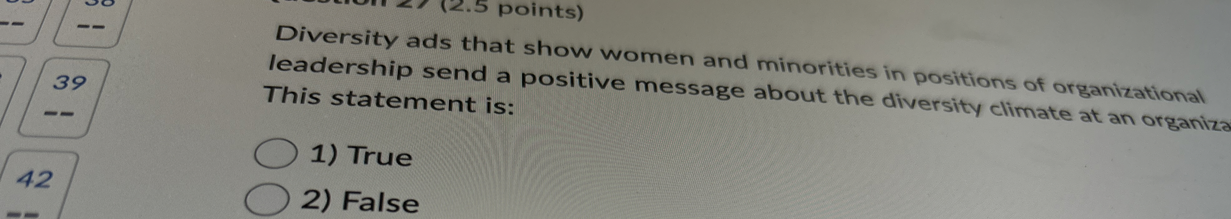 Solved (2.5 ﻿points)Diversity ads that show women and | Chegg.com