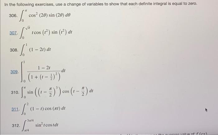 Solved In the following exercises, use a change of variables | Chegg.com