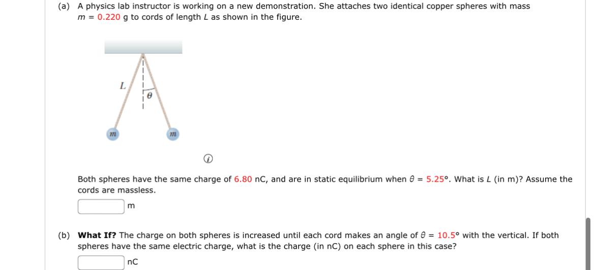 Solved (a) ﻿A physics lab instructor is working on a new | Chegg.com