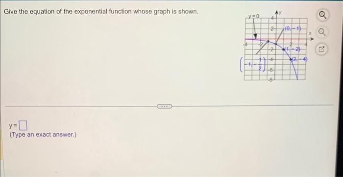 Solved Give the equation of the exponential function whose | Chegg.com