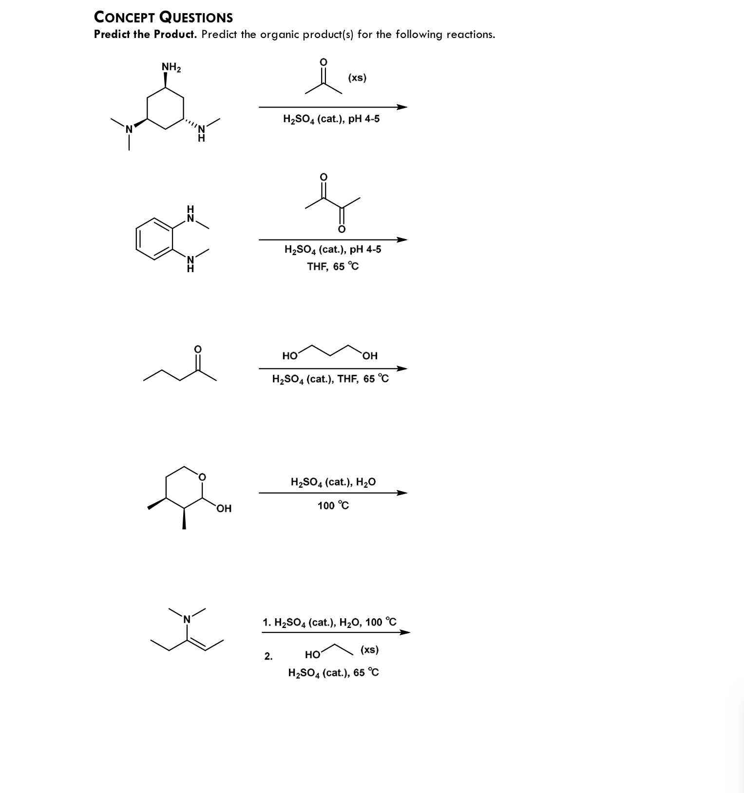 Solved Concept QuestionsPredict the Product. Predict the | Chegg.com