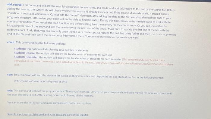 Solved just do the the commands search_students and related | Chegg.com