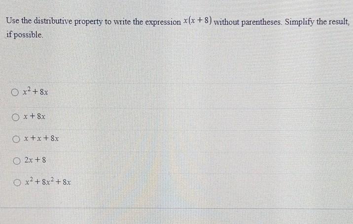 Solved Use the distributive property to write the expression | Chegg.com