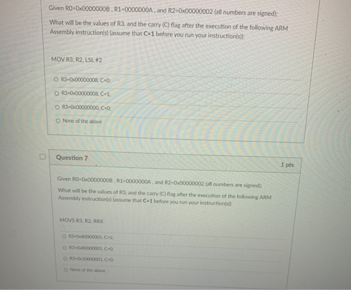 Solved Given RO-Ox0000000B, R1-0000000A, and R2-Ox00000002 | Chegg.com