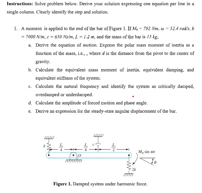 Solved Instructions: Solve problem below. Derive your | Chegg.com