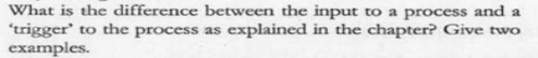 Solved What is the difference between the input to a process | Chegg.com