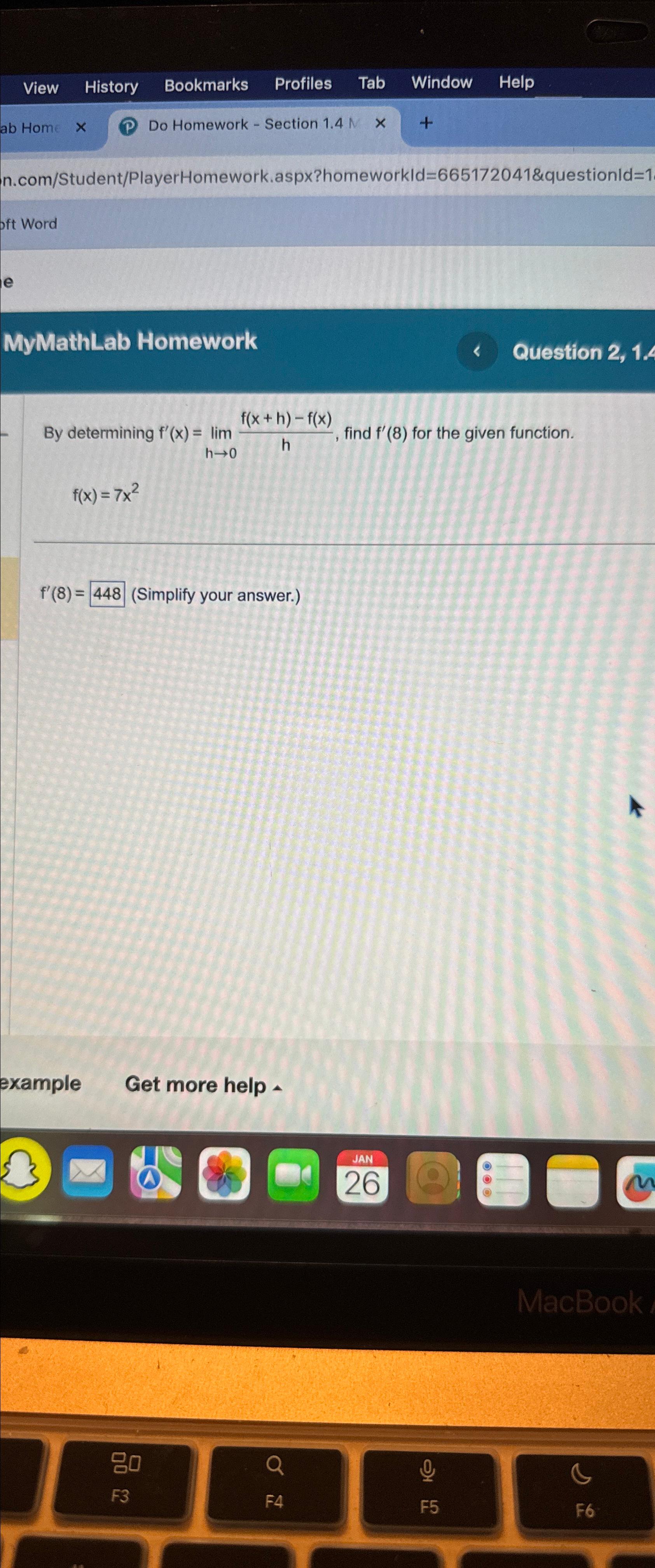 Solved MyMathLab HomeworkQuestion 2, 1.By determining | Chegg.com