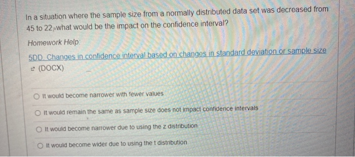 solved-in-a-situation-where-the-sample-size-from-a-normally-chegg