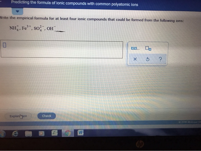 Solved Write the emperical formula for at least four ionic | Chegg.com