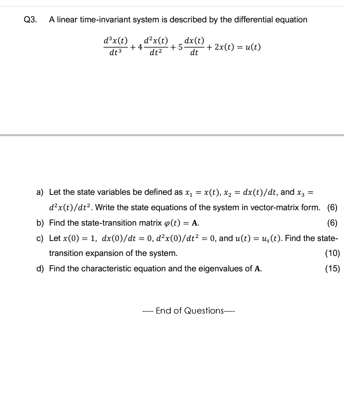 Solved Hi. ﻿could you please solve Q3 ﻿from (a) ﻿to (d).Q3. | Chegg.com