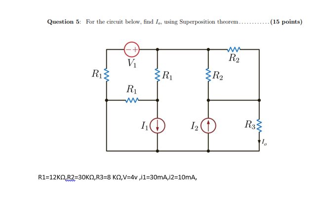 Solved Question 1: In the circuit below, using mesh | Chegg.com