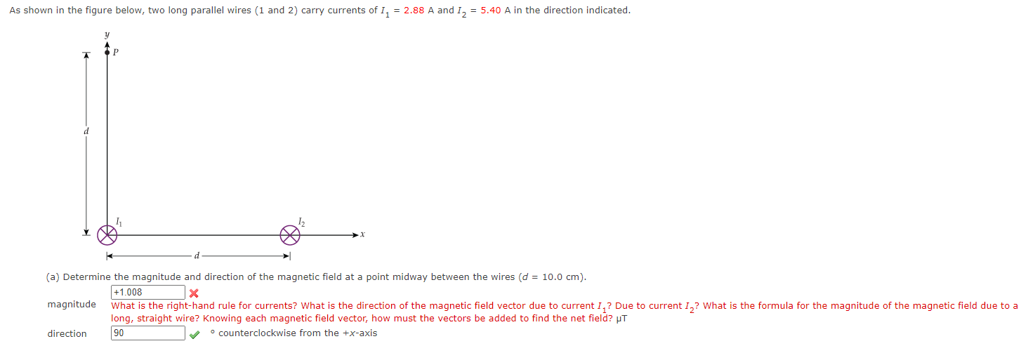 Solved As shown in the figure below, two long parallel wires | Chegg.com
