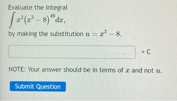 Solved Evaluate the integral \\[ \\int | Chegg.com