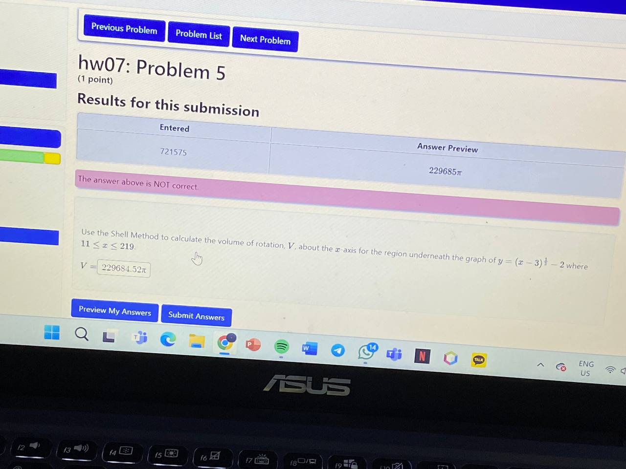 Solved hw07: Problem 5Results for this submissionUse the | Chegg.com