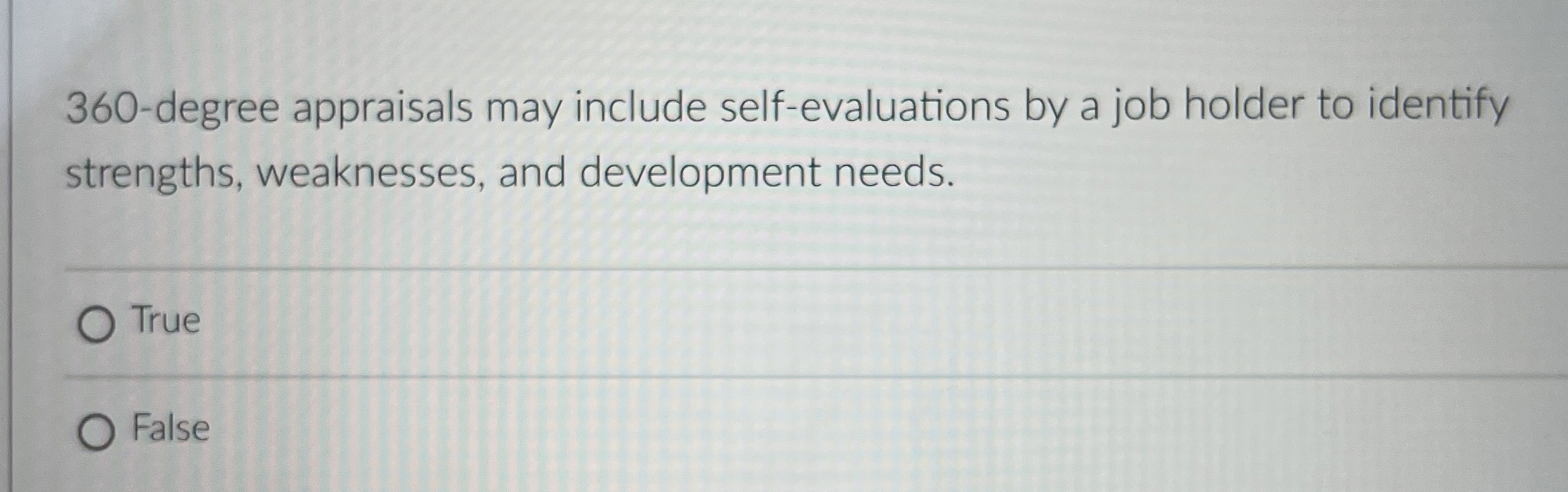 Solved 360-degree appraisals may include self-evaluations by | Chegg.com