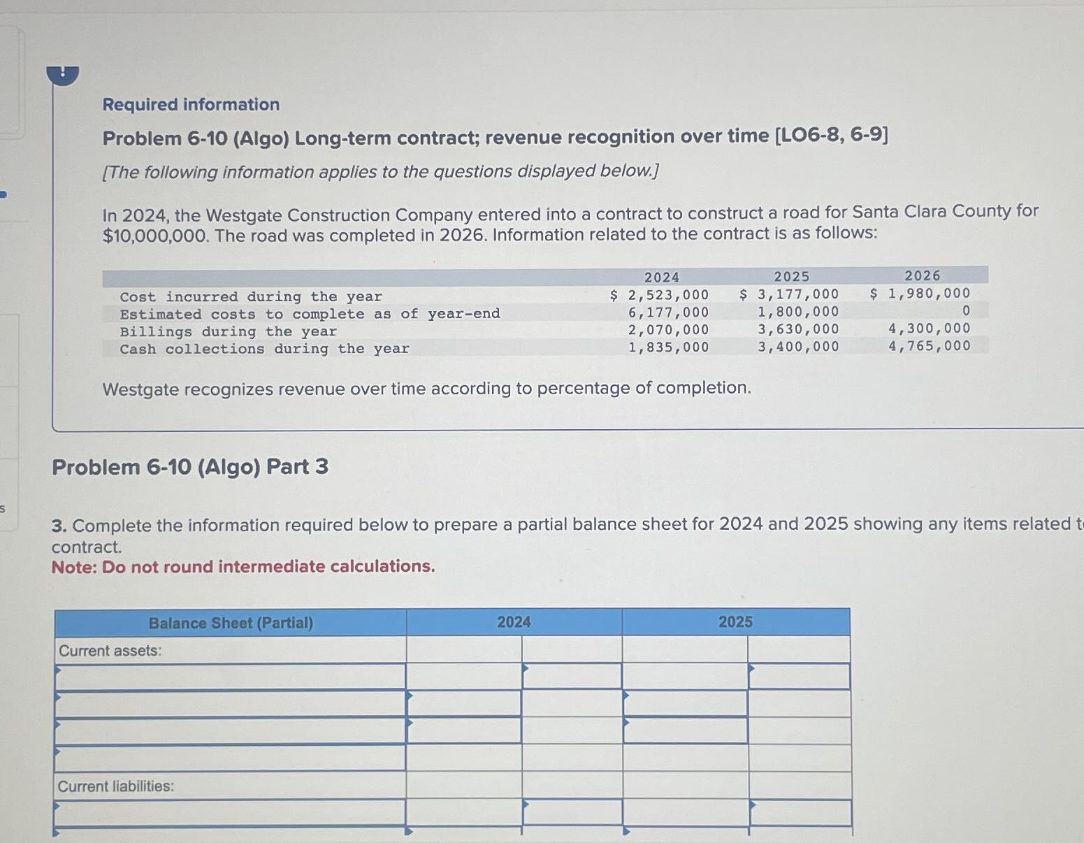 Solved Required informationProblem 6-10 (Algo) ﻿Long-term | Chegg.com