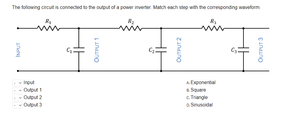 Solved The following circuit is connected to the output of a | Chegg.com