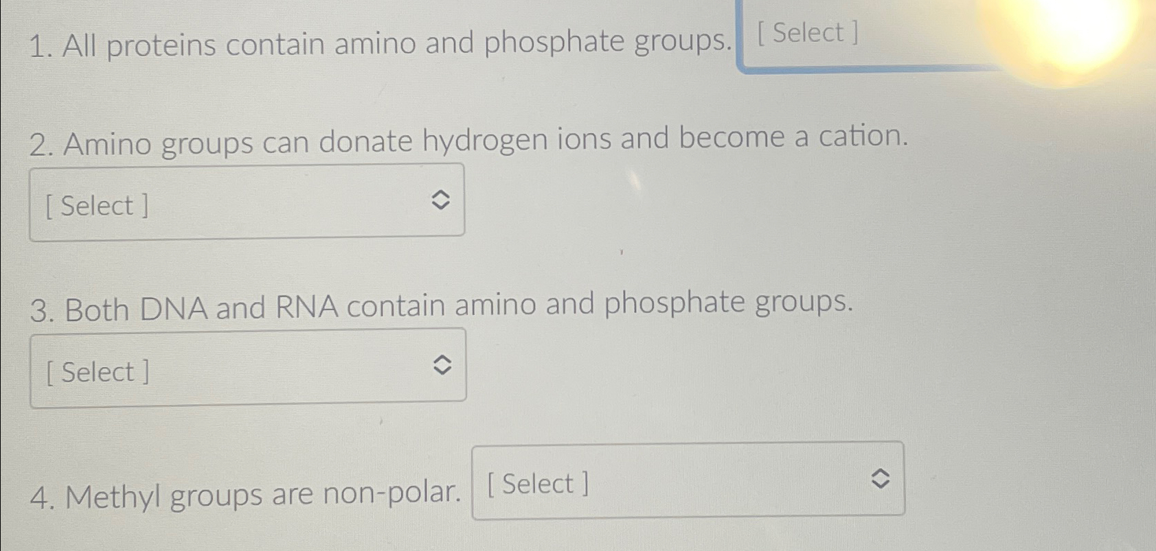 Solved All proteins contain amino and phosphate groups.[ | Chegg.com