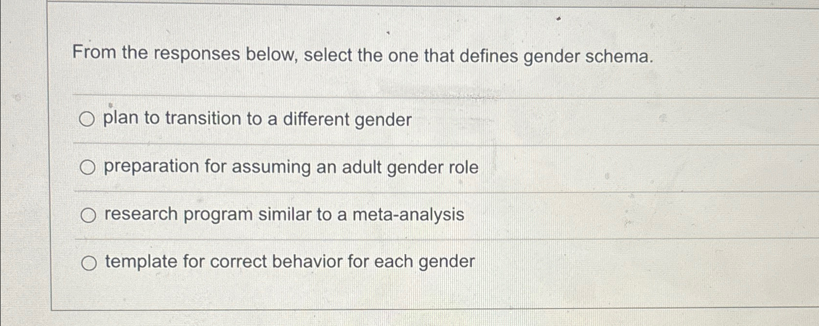 Solved From the responses below, select the one that defines | Chegg.com