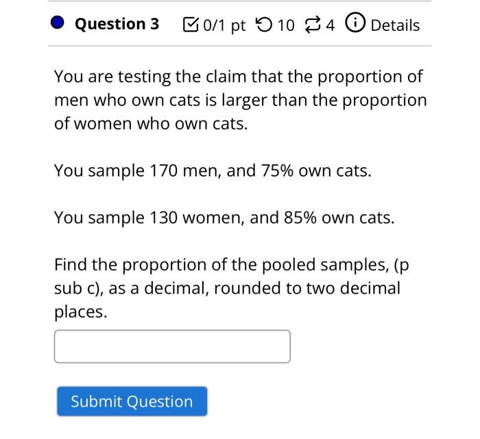 Solved You are testing the claim that the proportion of men | Chegg.com