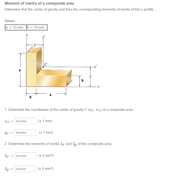 Solved Moment of inertia of a composite areaDetermine first | Chegg.com