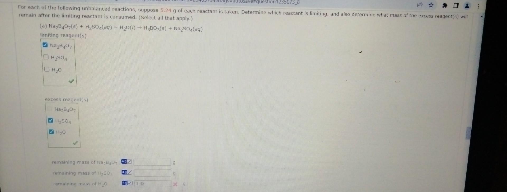 Solved emain after the limiting reactant is consumed. | Chegg.com