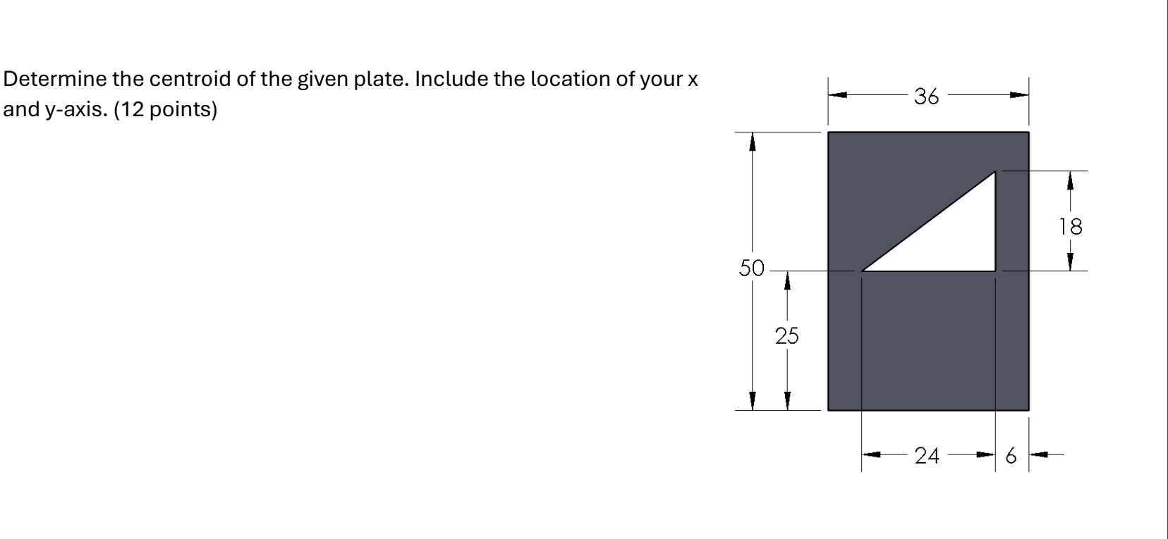 Solved Determine the centroid of the given plate. Include | Chegg.com