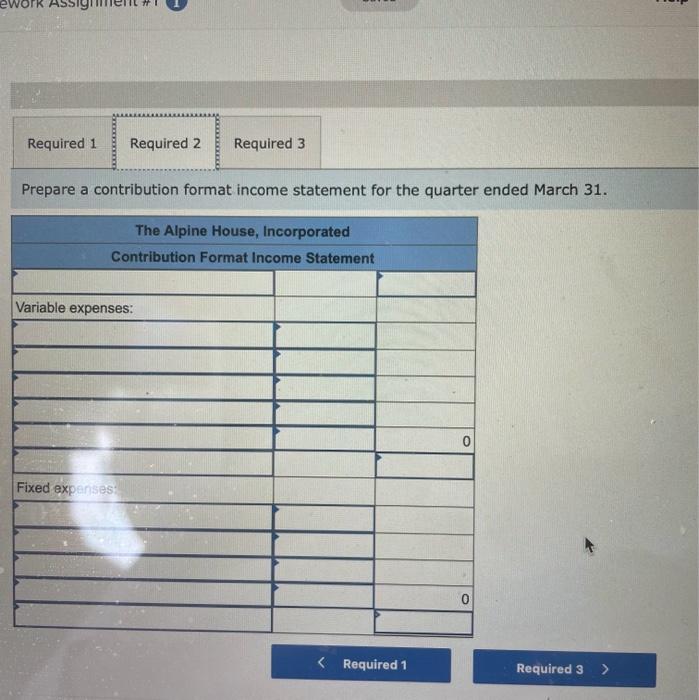 Solved Prepare A Contribution Format Income Statement