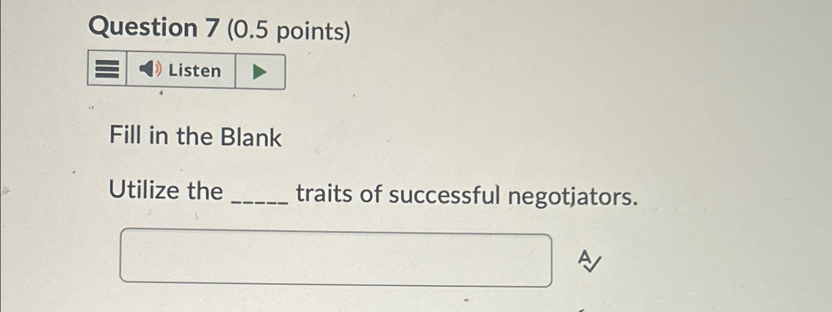 Solved Question 7 ( 0.5 ﻿points)Fill in the BlankUtilize the | Chegg.com