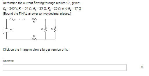 Solved Determine the current flowing through resistor R1, | Chegg.com
